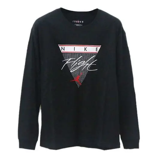 JORDAN Label Casual Sports Long Sleeves T-shirt - Black