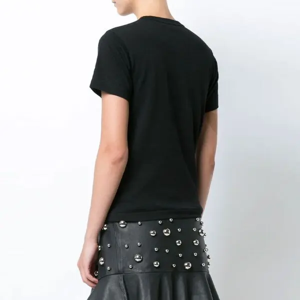 Play Comme Des Garcon T-shirt With Large Red Heart Applique - Black