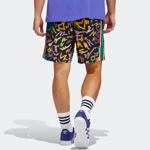 Adidas Graffiti Print Sports Shorts
