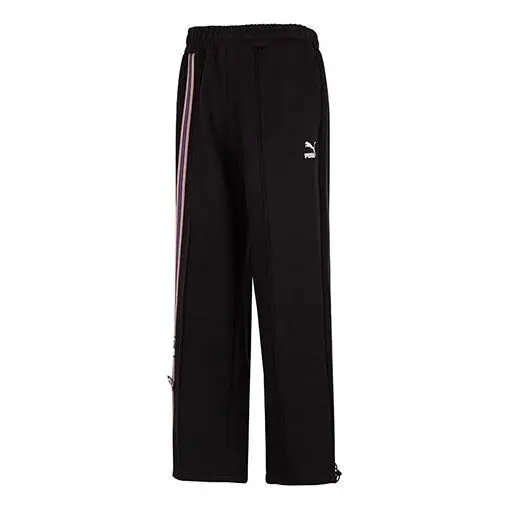 PUMA Team Badge Straight-leg Pants - Black