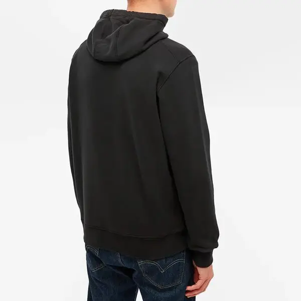 Stone Island Garment Dyed Popover Hoodie - Black