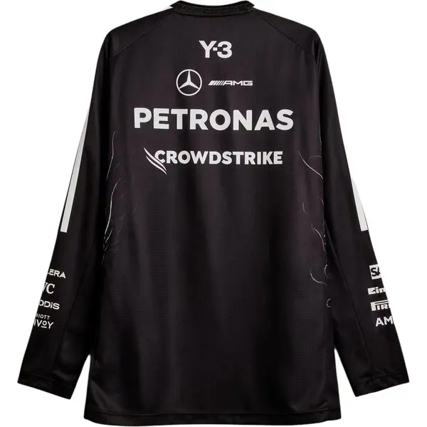 Adidas Y-3 F1 Driver Long Sleeve Shirt With Wolf Graphic