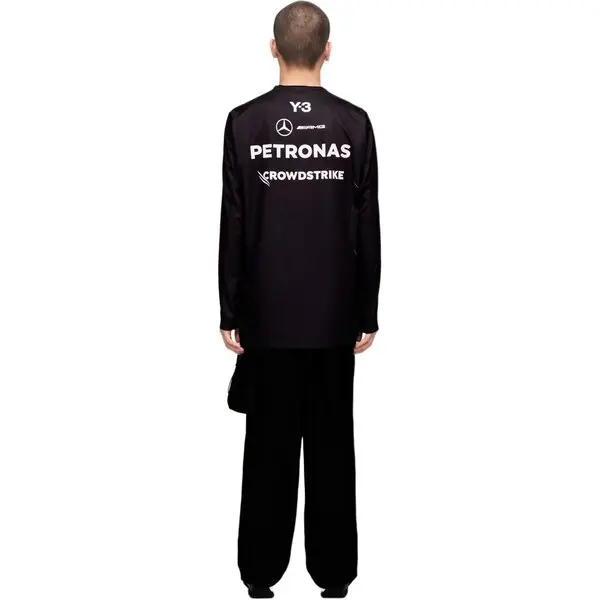 Adidas Y-3 F1 Driver Long Sleeve Shirt With Wolf Graphic