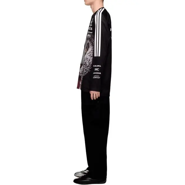Adidas Y-3 F1 Driver Long Sleeve Shirt With Wolf Graphic