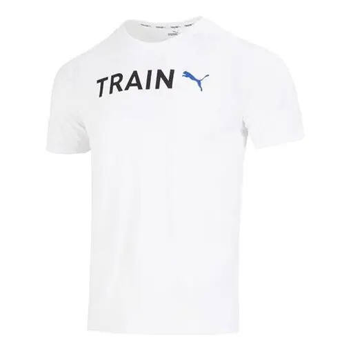 PUMA Graphic Train T-shirt 'white - White/black