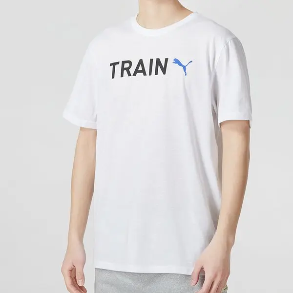PUMA Graphic Train T-shirt 'white - White/black