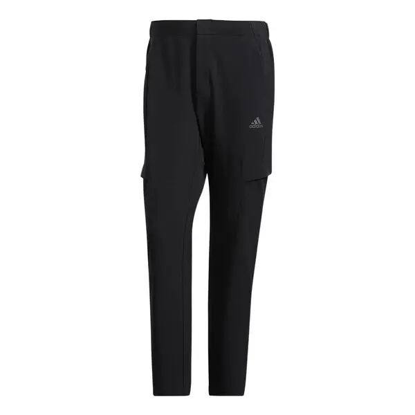 Adidas Solid Color Logo Printing Straight Sports Pants/trousers/joggers Black - Multi-color