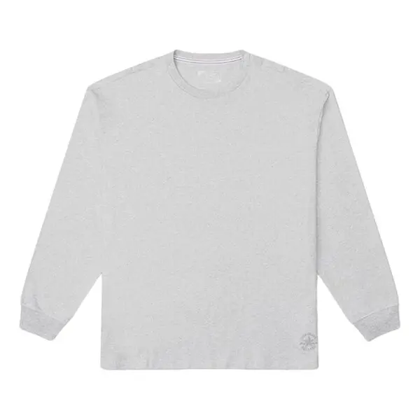 CONVERSE Gold Standard Embroidered Logo Long Sleeves T-shirt Asia Sizing - Grey
