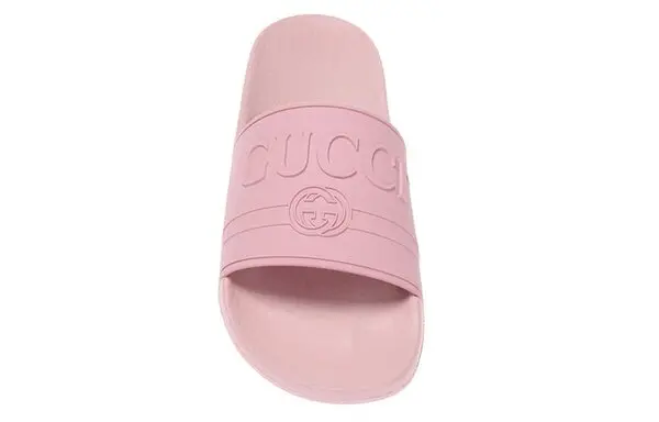 Gucci Embossed Slide Sandals