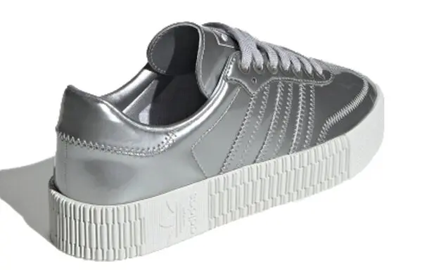 Adidas Sambarose Metallic Platform Sneakers - Silver