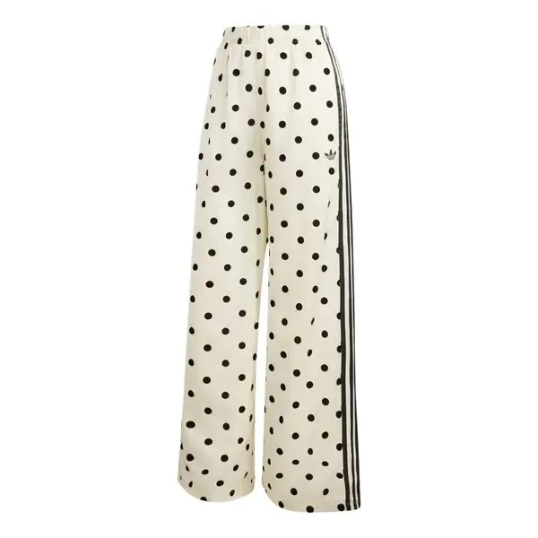 Adidas Satin Polka Dots Wide Leg Pant - Off White