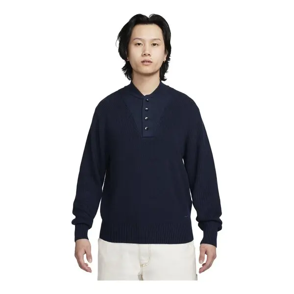 Nike Life Long Sleeve Military Henley Sweater