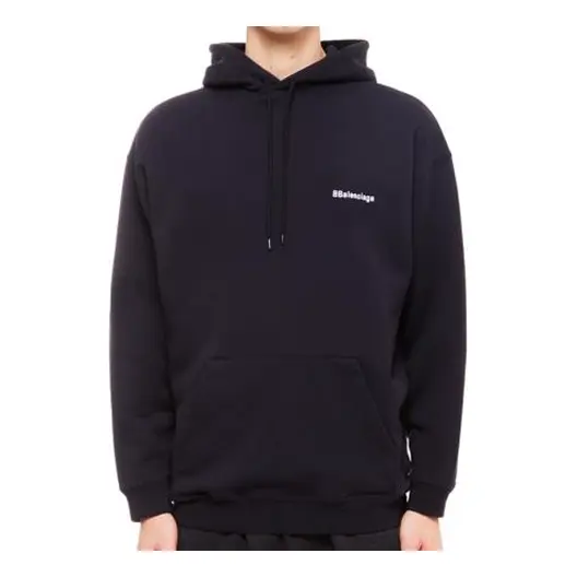 Balenciaga Logo Hoodie - Navy