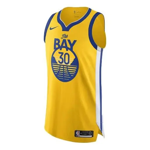 Nike Nba Jersey Basketball Jersey/vest Au Player Edition Golden State Warriors - Yellow