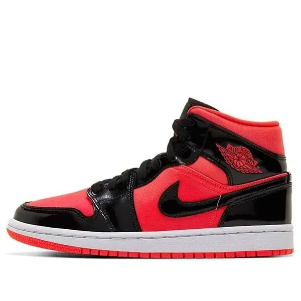 JORDAN 1 Mid Sneakers - Bright Crimson/black