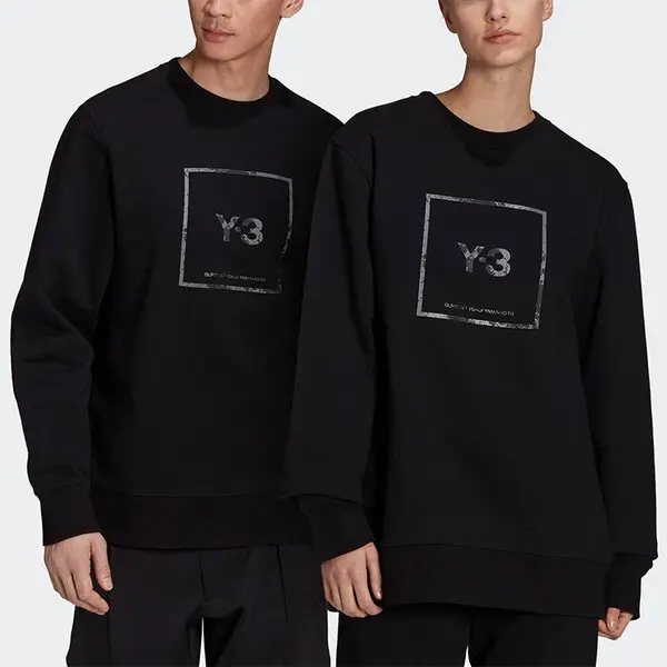 Adidas Y-3 Ss21 Reflective Square Logo Crewneck