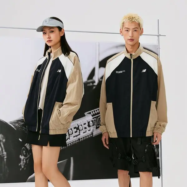 NEW BALANCE Color Block Woven Zip-up Windbreaker Jacket