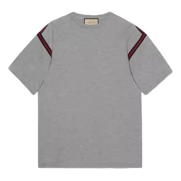 Gucci Cotton Jersey T-shirt With Web - Grey