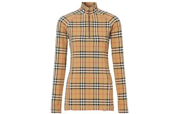 Burberry Vintage Check Quarter-zip Top