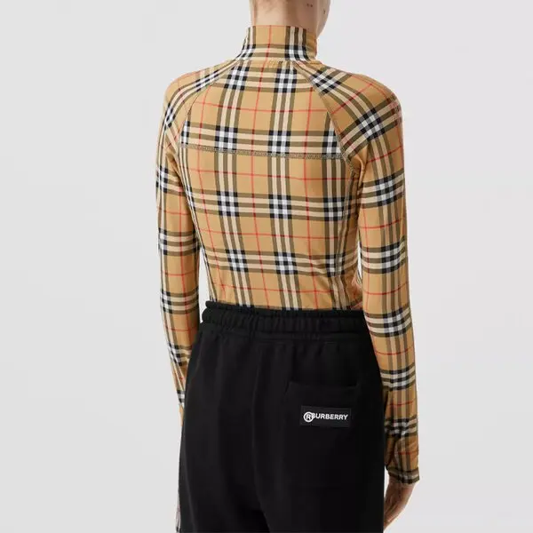 Burberry Vintage Check Quarter-zip Top
