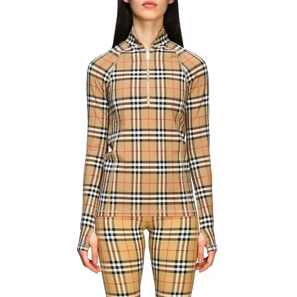 Burberry Vintage Check Quarter-zip Top