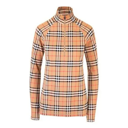 Burberry Vintage Check Quarter-zip Top - Default Color
