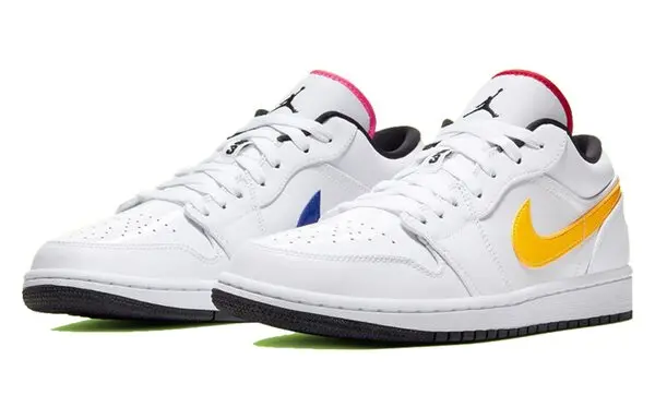 JORDAN 1 Low 'multi-color Swoosh' Sneakers - White