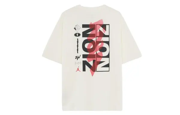 JORDAN Alphabet Logo Printing Pullover Short Sleeve White T-shirt