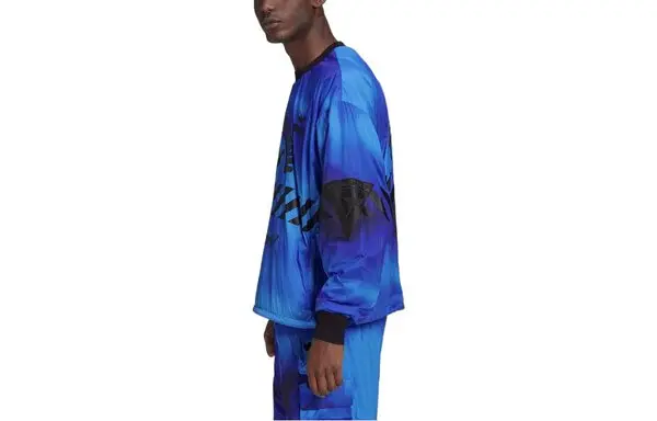 Adidas Original Logo Pattern Round Neck Pullover Long Sleeve
