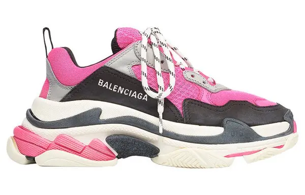 Balenciaga Triple S Sneakers - Black/gray/pink
