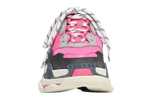 Balenciaga Triple S Sneakers - Black/gray/pink