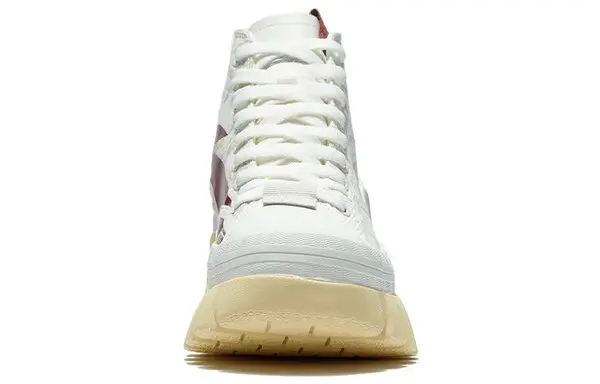 LI-NING High-top Lace-up Sneakers - Grey/tan