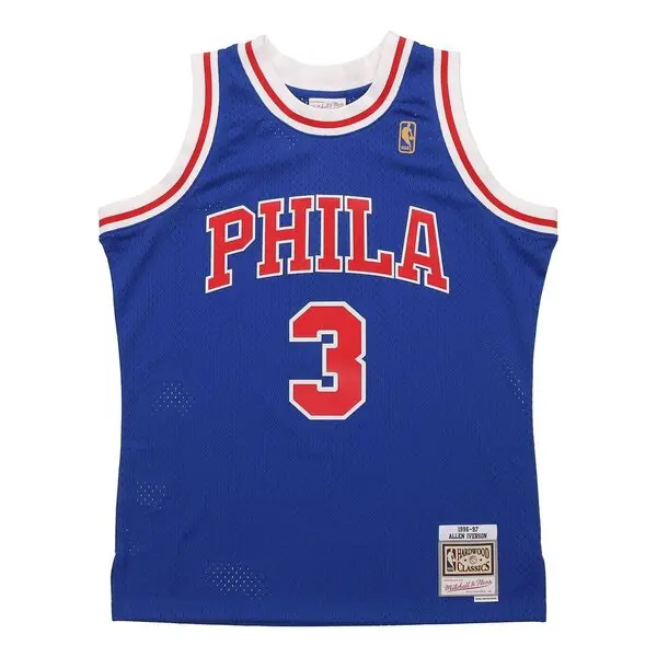 Mitchell & Ness X Nba Philadelphia 76ers 1996-97 Swingman Jersey 'allen Iverson 3 - Blue