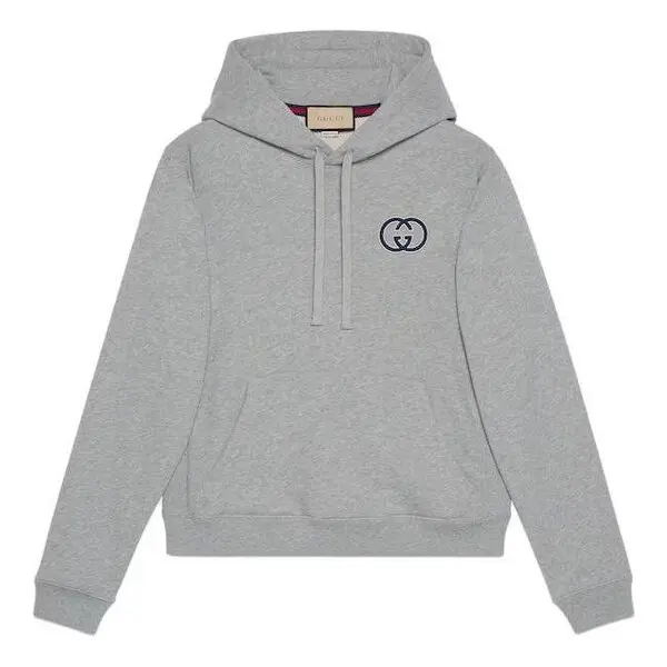 Gucci Cotton Jersey Hooded Sweatshirt With Logo Detail - Grey