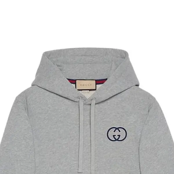 Gucci Cotton Jersey Hooded Sweatshirt With Logo Detail - Grey