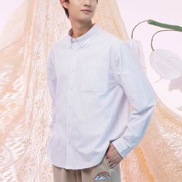 CONVERSE Oxford Shirt Stripe Asia Sizing 'vapor Violet