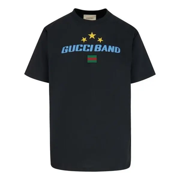 Gucci Short-sleeve Embroidered T-shirt - Black