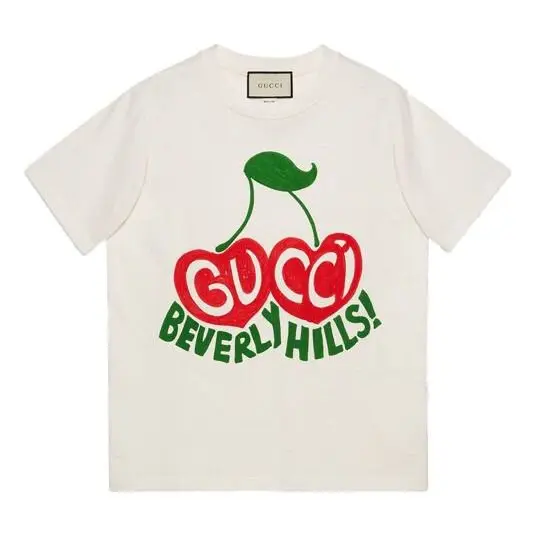Gucci Beverly Hills Cherry Print T-shirt - Off White