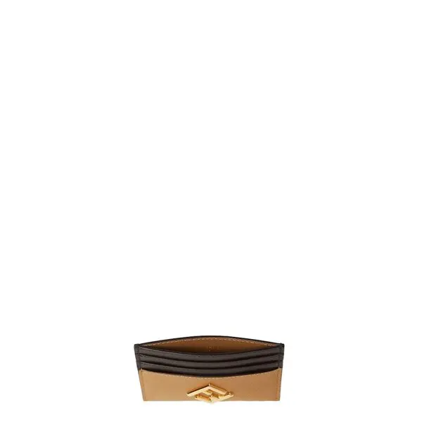 Fendi Ss26 Ff Diamonds Card Case - Brown