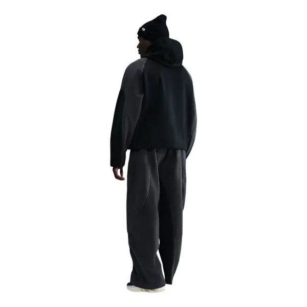 Nike Tech Boreas Knit Open-hem Pants 'black Anthracite