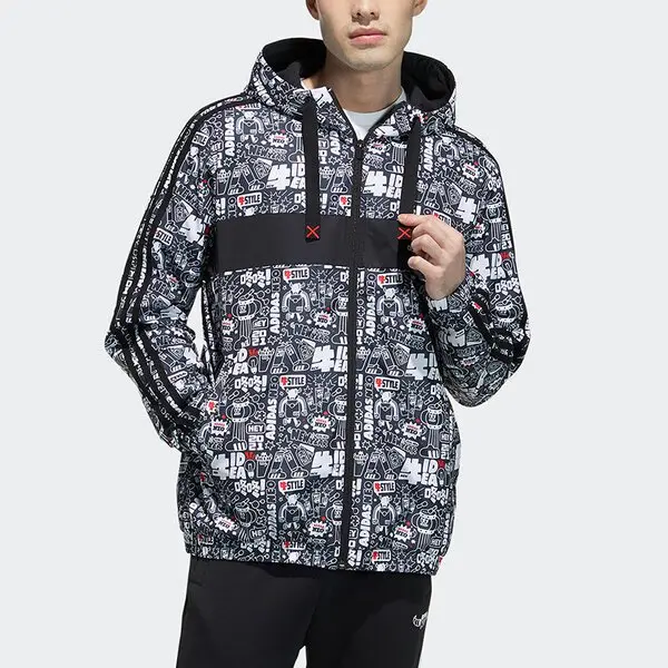 Adidas Neo Graffiti Graphic Print Track Jacket