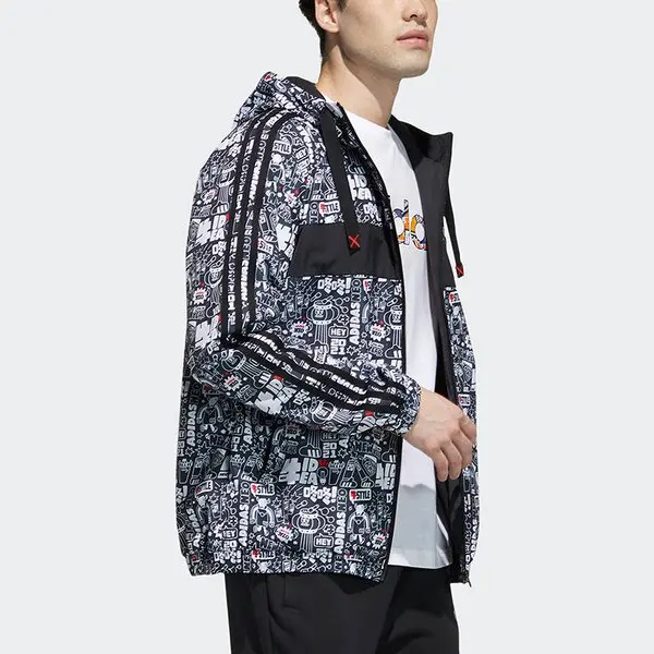 Adidas Neo Graffiti Graphic Print Track Jacket