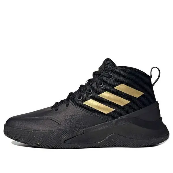 Adidas Ownthegame Matte Gold High Top Sneakers - Black