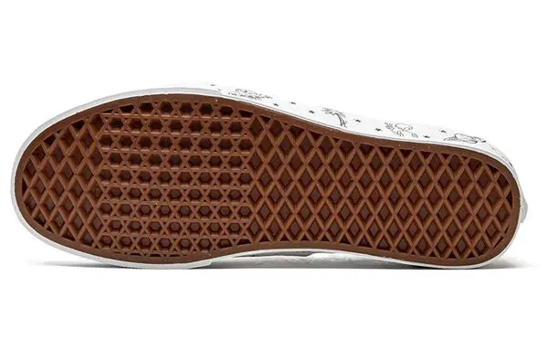 VANS Authentic Low Top Graphic Sneakers - White/black