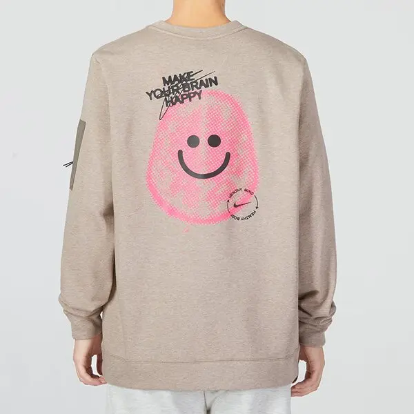 Nike Pullover Hoodie With Smiling Face Graphic