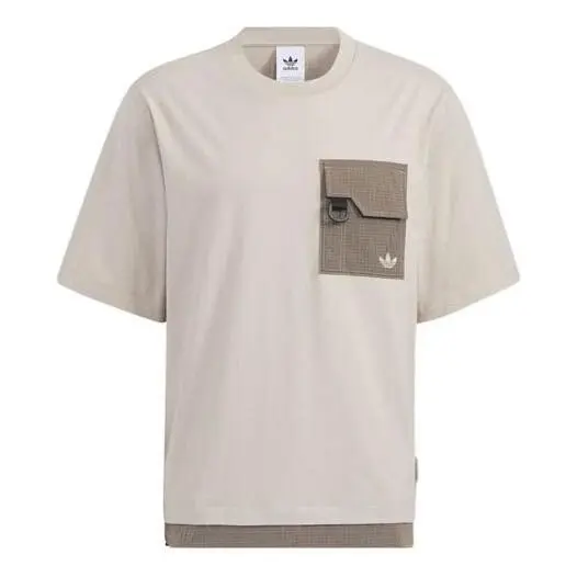 Adidas Originals Im Ss Tee Chest Cotton Round Neck Sports Short Sleeve College Silver Gray T-shirt - Multi-color