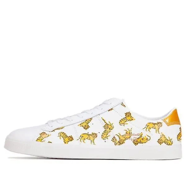 Onitsuka Tiger Lawnship 3.0 Animal Print Leather Sneakers - White