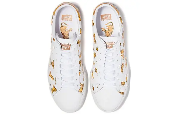 Onitsuka Tiger Lawnship 3.0 Animal Print Leather Sneakers - White