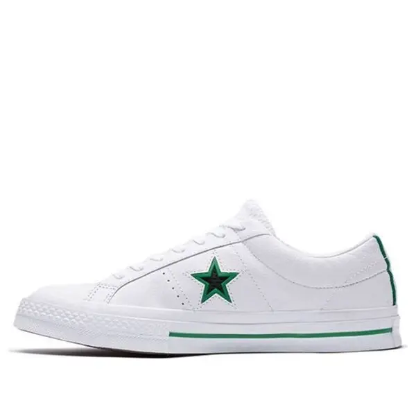 CONVERSE One Star Ox Leather Sneakers - White/green