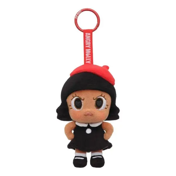 POP MART Angry Molly Plush Pendant 'ink Fire' Secret Edition - Multi-color
